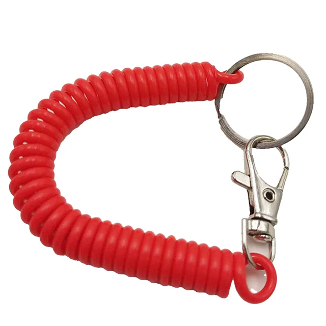 SPRING ROPE RETRACTABLE Anti-theft Coiled Spring Anti-lost Safety ...