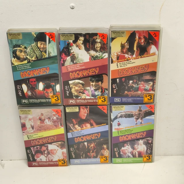 MONKEY VHS BUNDLE 1,2,3,4,6,7,8,9,10,11,12,13 Ex Rental Tapes $89.00 ...