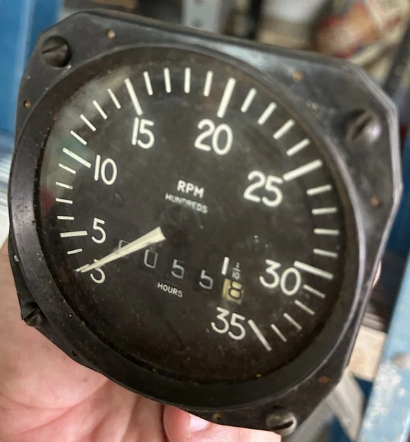 AIRCRAFT TACHOMETER RPM Gauge Flight Instrument maybe Cessna $29.99 ...