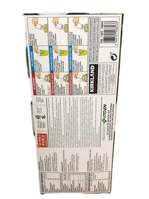 KIRKLAND SIGNATURE JAPANESE Matcha Green Tea | Blend of Sencha & Matcha ...