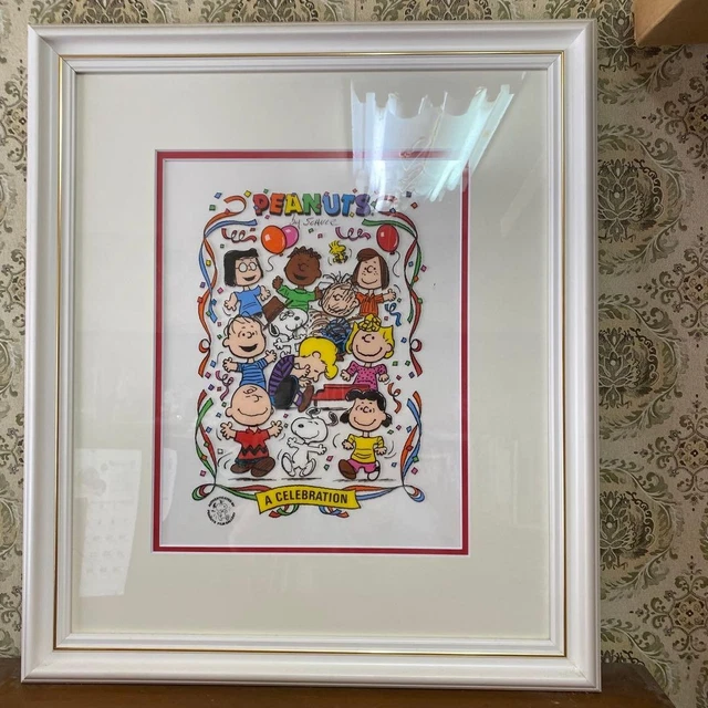 SNOOPY PEANUTS GANG Celebration Cell Picture 50x60 cm Animation Art EUR ...