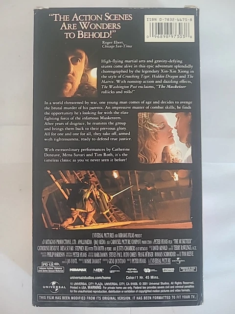 THE MUSKETEER - VHS - Catherine Deneuve, Tim Roth, Mena Suvari - £6.30 ... THE MUSKETEER - VHS - Catherine Deneuve, Tim Roth, Mena Suvari - £6.30 ...