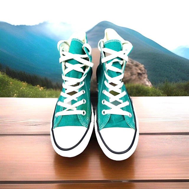 BASKETS CONVERSE CHUCK Taylor All Star M/6 W/8 vert clair haut 132310F ...