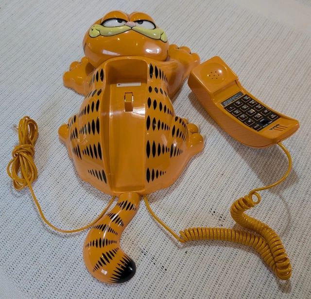 VTG TYCO GARFIELD Landline Phone Model #1209, tested works £141.20 ...