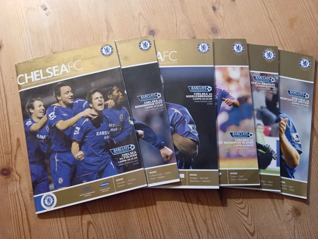 COMPLETE COLLECTION OF Chelsea home programmes Season 2005-2006 £15.00 ...