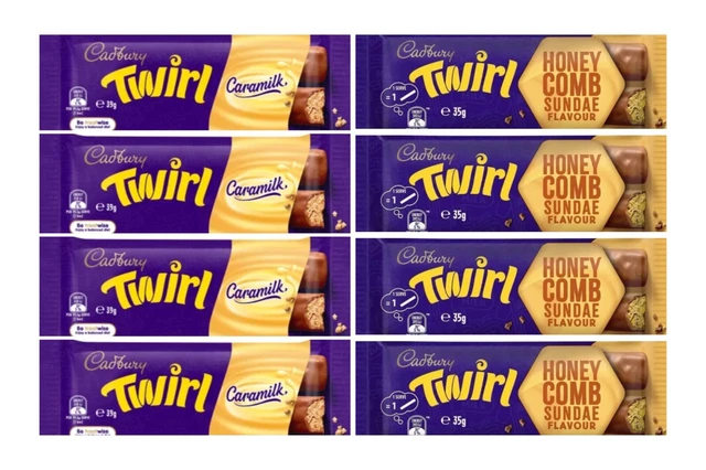 CADBURY HONEYCOMB SUNDAE & Caramilk Twirl Chocolate Bar Hamper ...