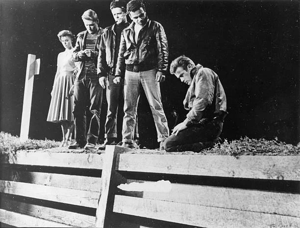 DEAN JAMES ACTOR USA Scene from the movie Rebel without a Caus- 1955 ...