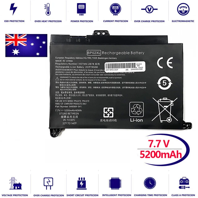 BP02XL BATTERY FOR HP Pavilion 15-AW027UR 15-AW004NT 15-AW006NG 15 ...
