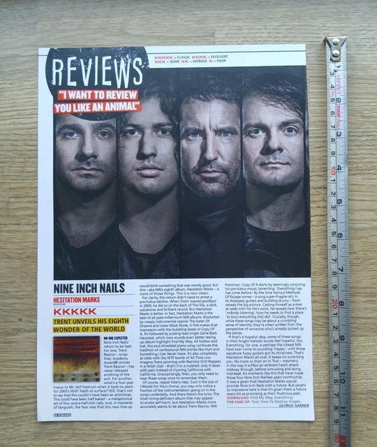 NINE INCH NAILS NIN - Album Review Poster music magazine Advert 28 X 20 ...