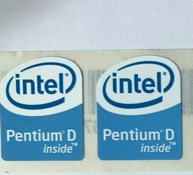 2 INTEL PENTIUM 4 Inside Stickers 19 x 24mm approx Case Badge For PC ...