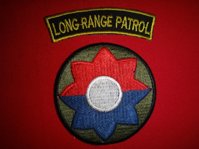 2 VIETNAM WAR Patches: LONG RANGE PATROL Scroll + US 9th INFANTRY ...