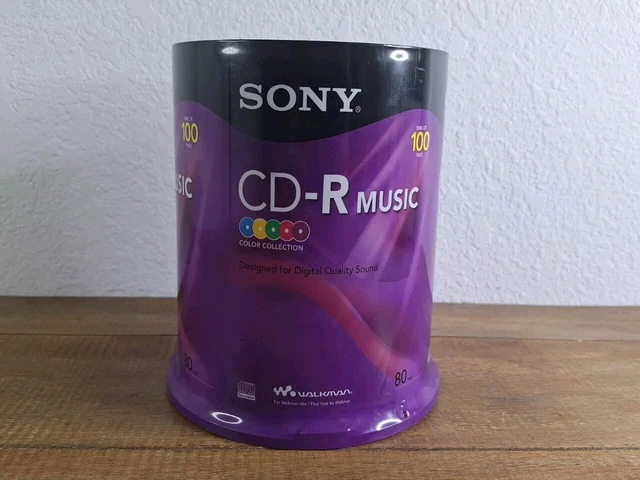 SONY 100 CD-R Color 100CRM80RSX Collection Music Audio Discs 80min New ...