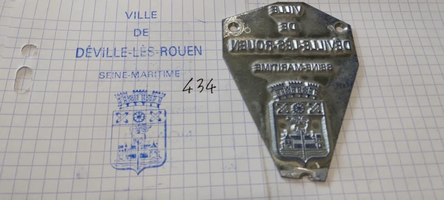 MATRICE TAMPON BLASON ARMOIRIE VILLE de DEVILLE LES ROUEN Seine ...