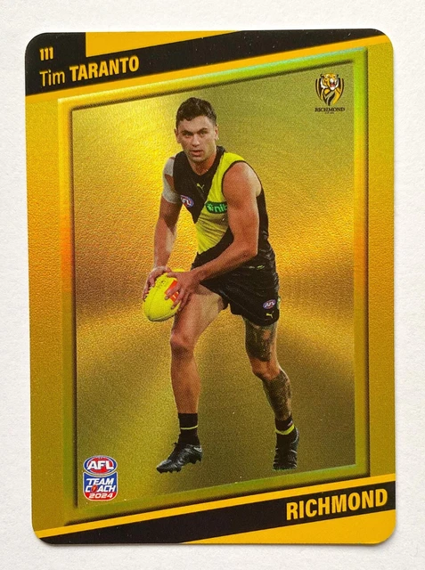 2024 AFL TEAMCOACH | Tim Taranto Gold Card #111 Richmond Tigers $14.99 ...