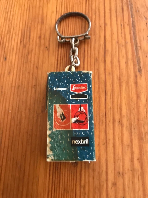 ANCIEN PORTE CLEFS Publicitaire - Vintage - Tampon Spontex Eponge EUR 2 ...