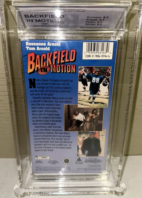 BACKFIELD IN MOTION Vhs Video Football Movie Tom Roseanne Arnold Bgs ...
