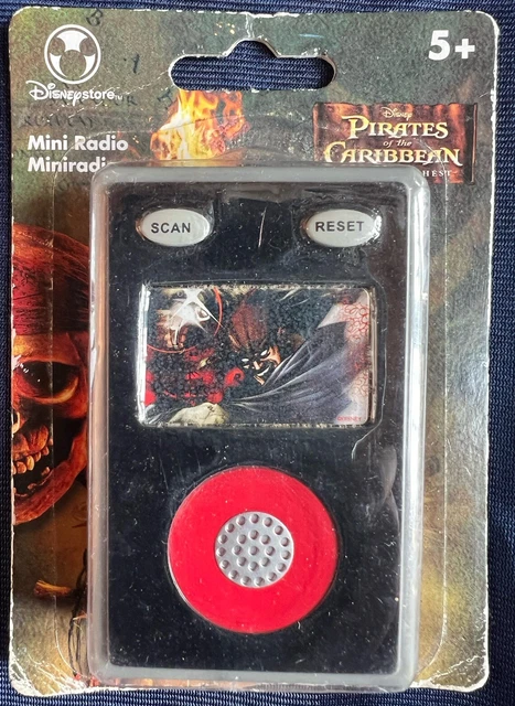 DISNEY STORE PIRATES of the CARIBBEAN Mini Radio Battery Hand-Held NIP ...