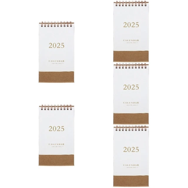 5 PACK DESKTOP Calendar 2024 Standing Flip 2025 Vertical Office £18.69 ...