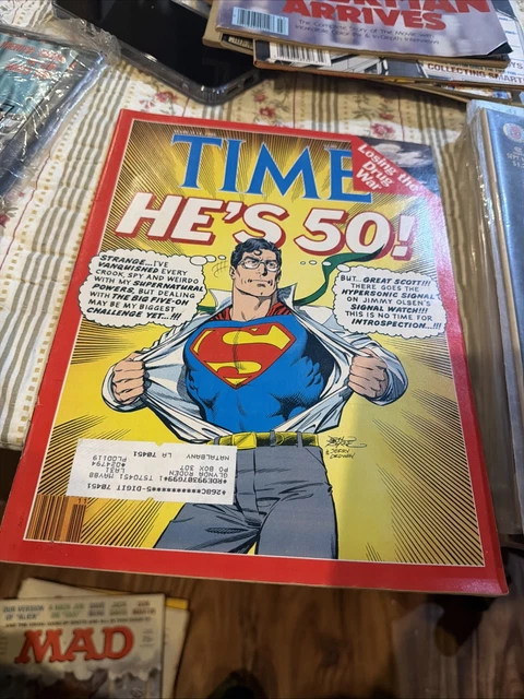 TIME MAGAZINE: SUPERMAN He's 50! March 14, 1988 Issue John Byrne Art £7 ...