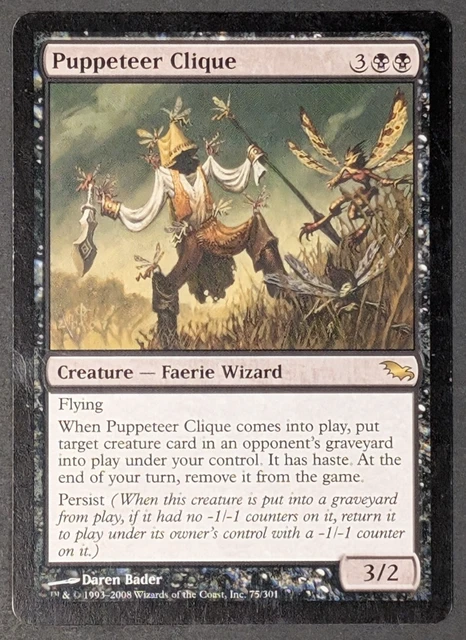 MTG CARD - 1x Puppeteer Clique - Shadowmoor - LP - Rare - Magic The ...