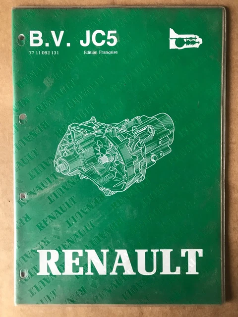 RENAULT R19 TD B.V. JC5 Manuel de réparation Boite de Vitesses Ref 77 ...