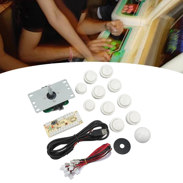 White Diy Usb Controller Computer Rocker Oval Ball Joysticks With