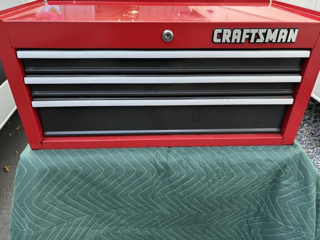 VINTAGE CRAFTSMAN 3 Drawer 12" Middle Tool Box Mid Intermediate Chest ...