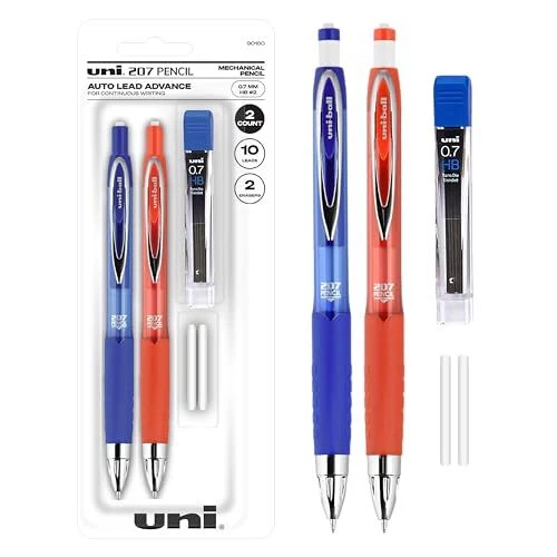 UNIBALL SIGNO 207 Mechanical Pencil Starter Kit, 0.7mm HB #2 | Blue ...