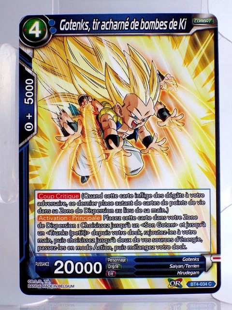 CARTE DBS BT4-034 C colossal warfare Dragon Ball Super Card Game VF ...