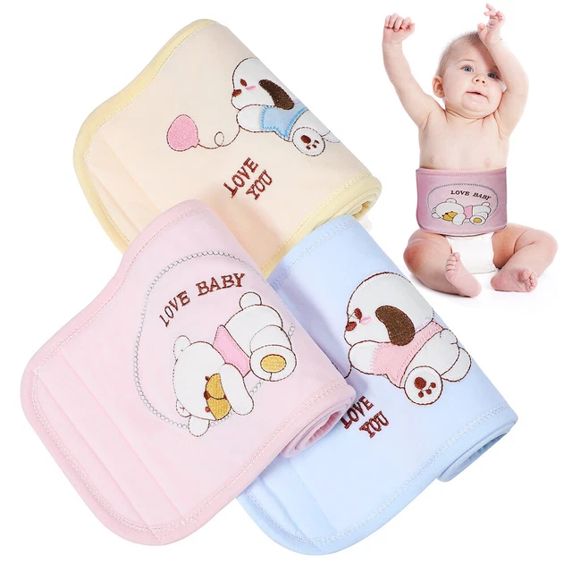 3 PCS BABY Belly Button Machine Washable Band Colorful Newborn Infant £ ...