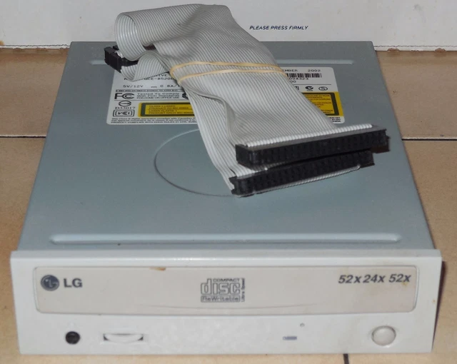 LG 52X24X52X REWRITABLE PC Computer Compact Disc Ultra Speed CD Drive ...