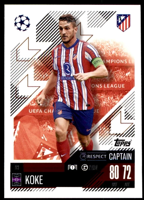 TOPPS MATCH ATTAX 2024/25 - Koke Atletico de Madrid Captain No. 113 £1.00 - PicClick UK