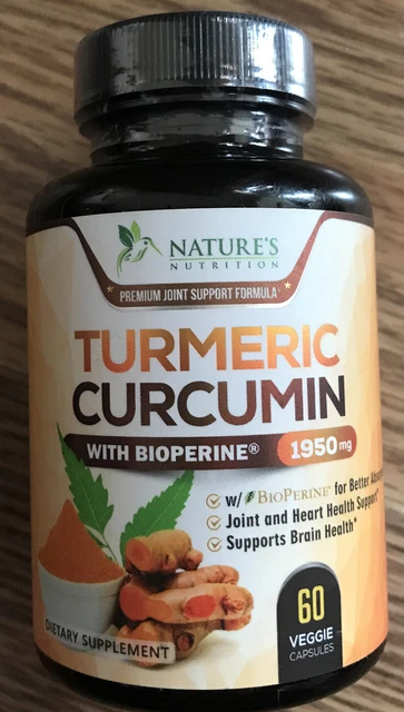 NATURE’S TURMERIC CURCUMIN with BioPerine 1950mg For Better Absorption ...