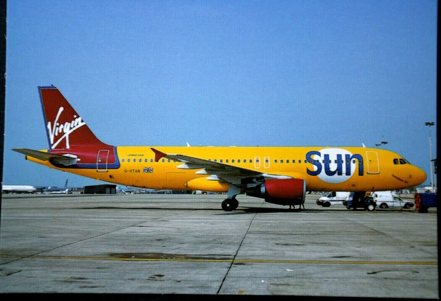 47048 AK AÉROPORT Avion Virgin Sun Airbus A 320 G-VTAN EUR 6,30 ...