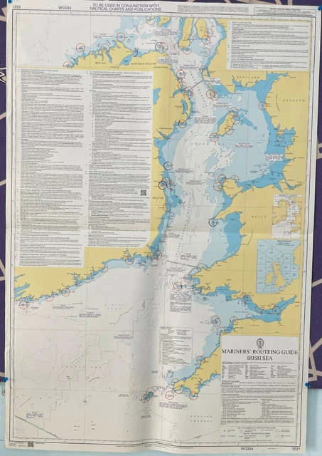 ADMIRALTY 5521 MARINERS ROUTEING GUID IRISH SEA CHARTS MAP NAUTICAL ...