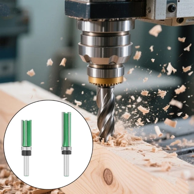 2PCS 8MM 12MM Template Trim Hinges Mortising Router Bit Straight End ...