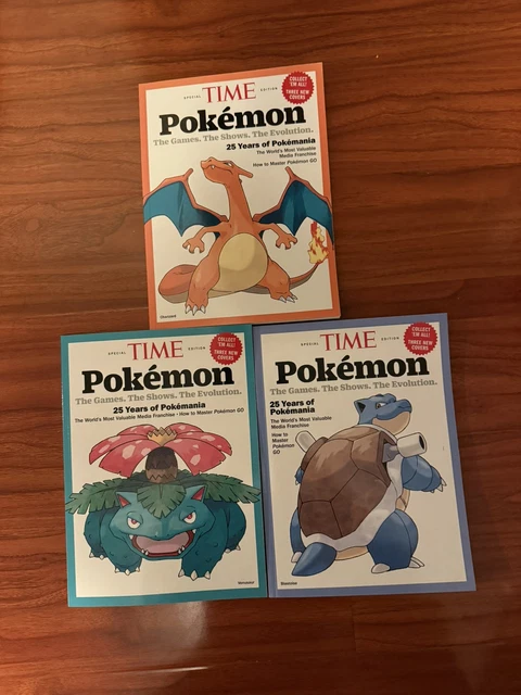TIME MAGAZINE NEW Pokemon 2025 Blastoise Venusaur Charizard Complete ...