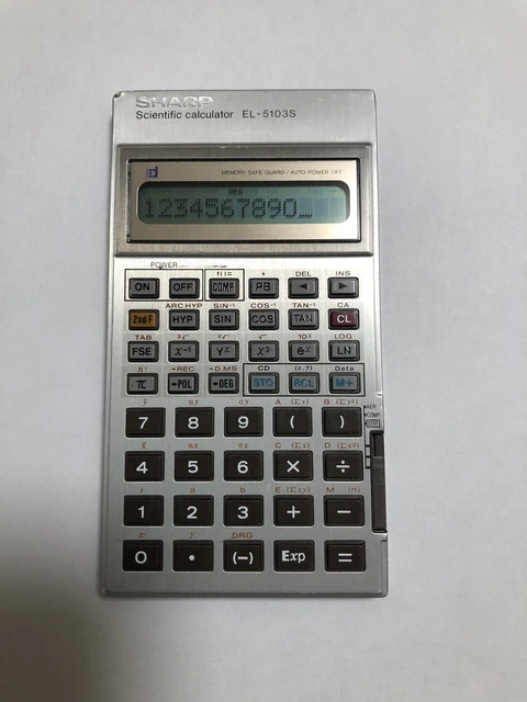 VINTAGE SHARP SCIENTIFIC Calculator EL-5103S with original Instructions ...