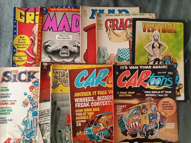 MAD SICK VENTURE Cartoons Racer Airs Cracked Grin Comix Livres Copies ...