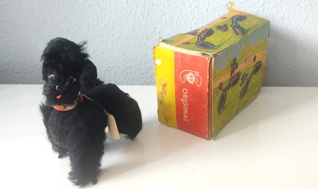 ANTIQUE OTIGINAL TOY Max Carl Poodle (Pudel) Wind Up With Original Box ...