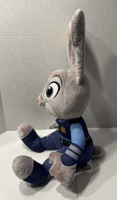 DISNEY ZOOTOPIA JUDY Hopps Plush Police Rabbit Stuffed Toy 18” Seated ...