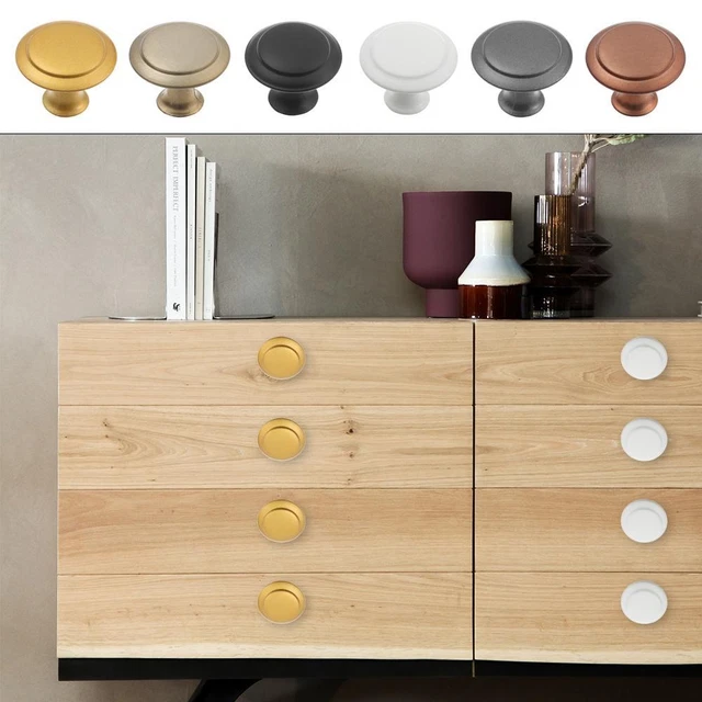 HARDWARE ROUND SHAPE Drawer Knob Door Handle Wardrobe Pulls Cabinet ...