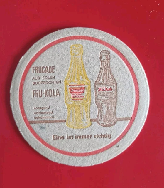 1970 FRUCADE KOLA Alter Bierdeckel Brauerei Werbung Reklame Bier ...