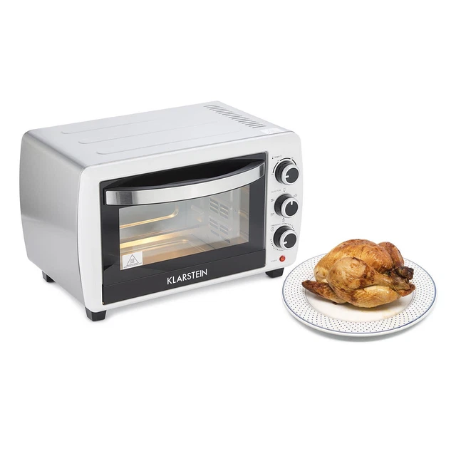 KLARSTEIN SMALL COMPACT Kitchen Oven White Rotisserie Chicken Grill ...