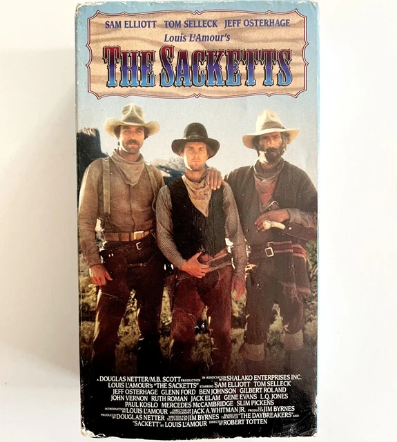 THE SACKETTS VINTAGE VHS 2 Tape Set 1991 Drama Western Selleck Elliott ...