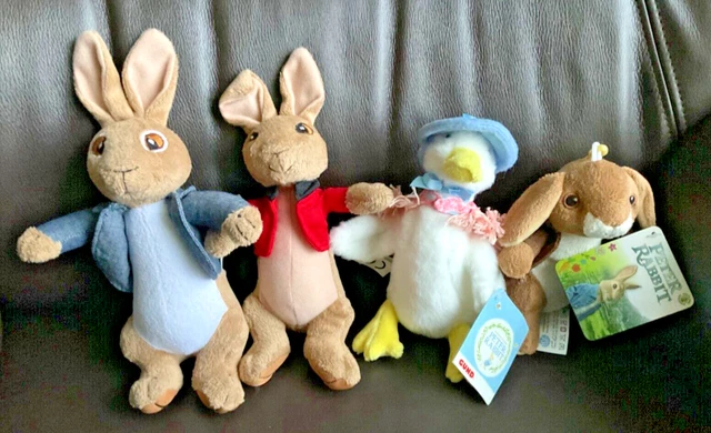 PETER RABBIT, BENJAMIN Bunny,Jemima Puddle Duck,Flopsy Soft Toys £14.99 ...