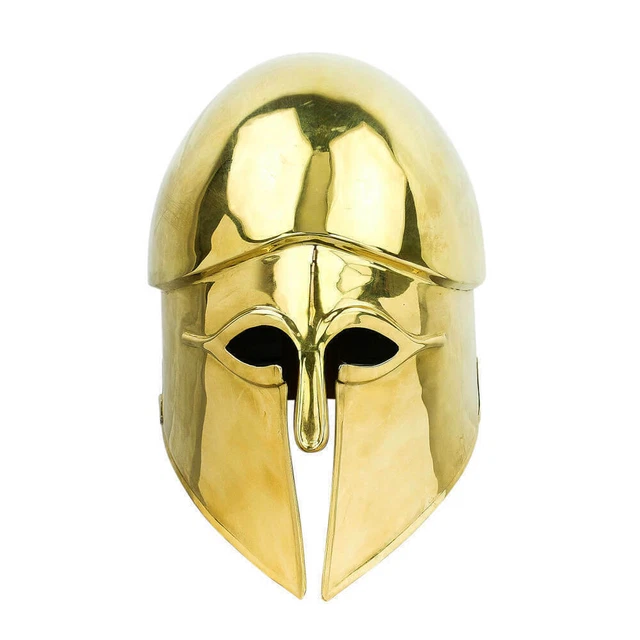 HELMET CORINTHIAN GREEK Medieval Spartan Knight Plume Armor Costume ...