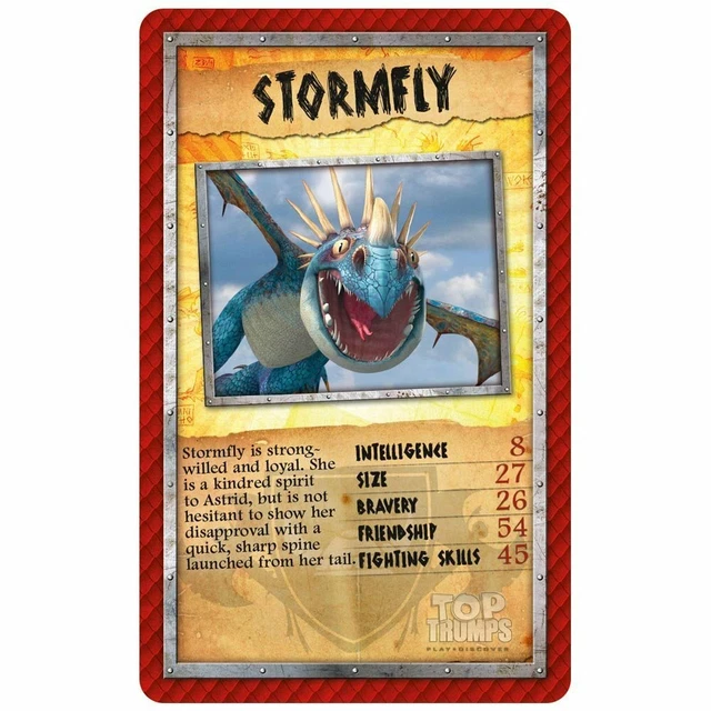 TOP TRUMPS HOW To Train Your Dragon (Dreamworks Dragons) Card Game New ...