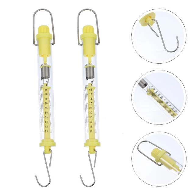 2 PCS MECHANICAL Scale Laboratory Equipment Tension Meter Spring ...
