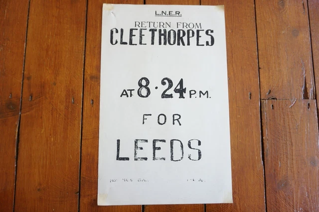 1936 LNER RAILWAY Train Timetable Poster Cleethorpes Leeds £28.00 ...